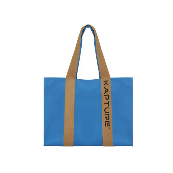 KAPTURE Blue / Brown Kix Tote Bag Blue/light Brown - Blue/brown