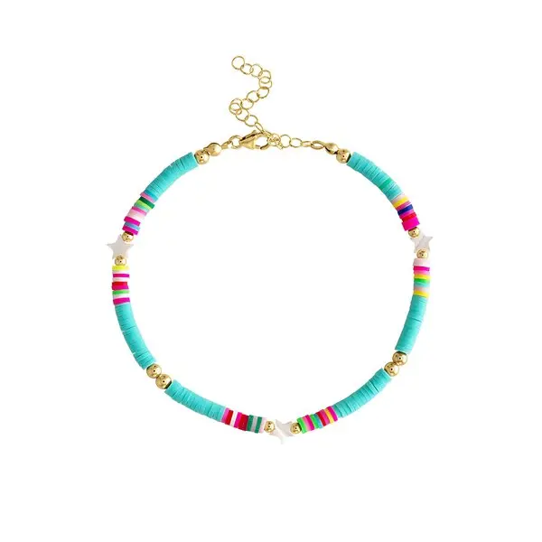 OLIVIA LE Rio Star Turq Anklet - Blue