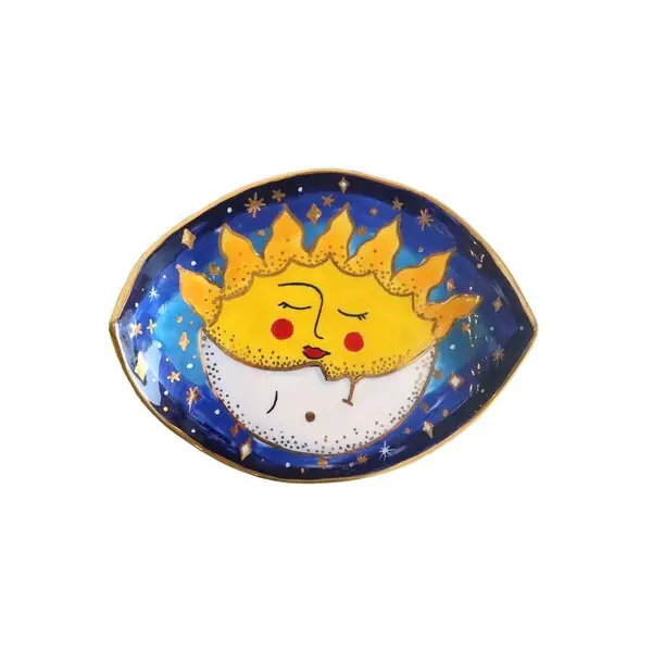 SHERIE BOUTIK Sun & Moon “ Love Story” Wall Décor - Blue