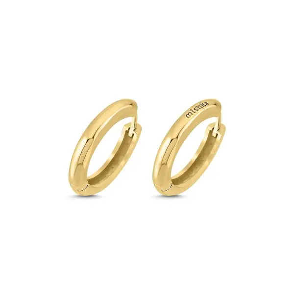 Mishka Perfect Circle Hoop Earrings - Gold