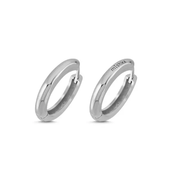 Mishka Perfect Circle Hoop Earrings - Silver