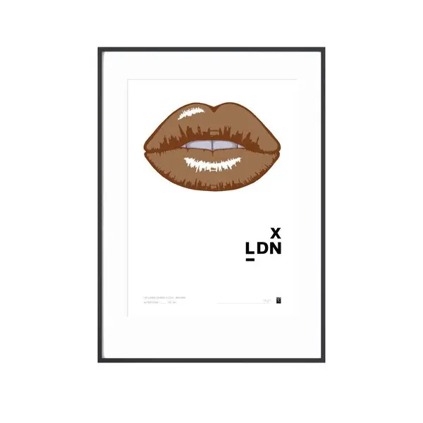 Curiosity Snug Lip Lines Series X Ldn Print - Brown