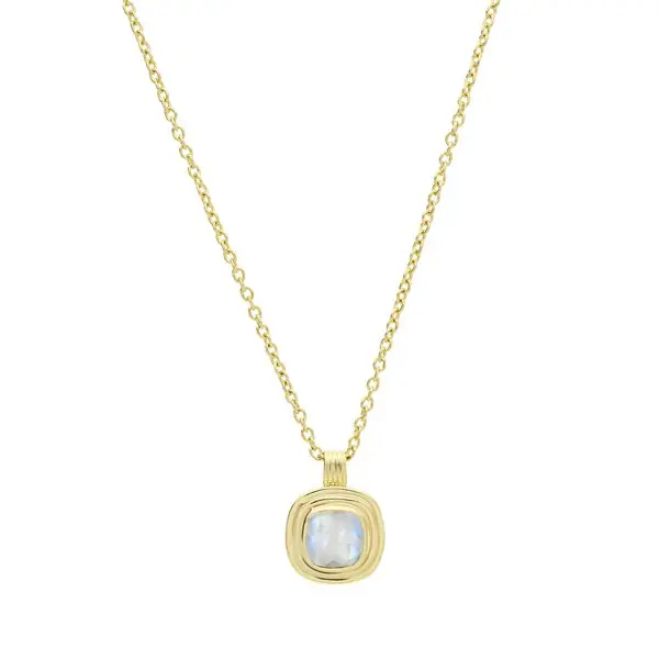AUREE JEWELLERY California Cushion Moonstone Necklace - White