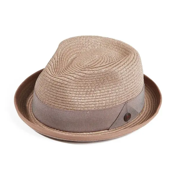 DASMARCA HATS Neutrals Dasmarca Andy Mocha Short Brim Trilby Hat - Brown