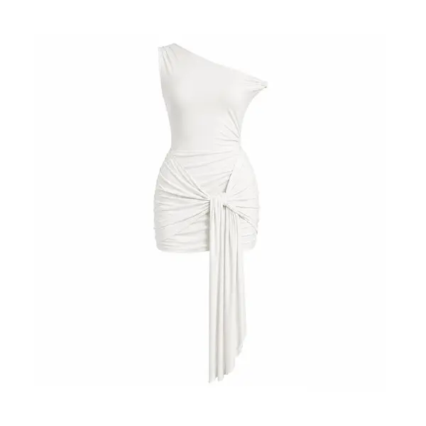 MAISON DE GALA Neutrals Aurelia Ivory Mini Dress