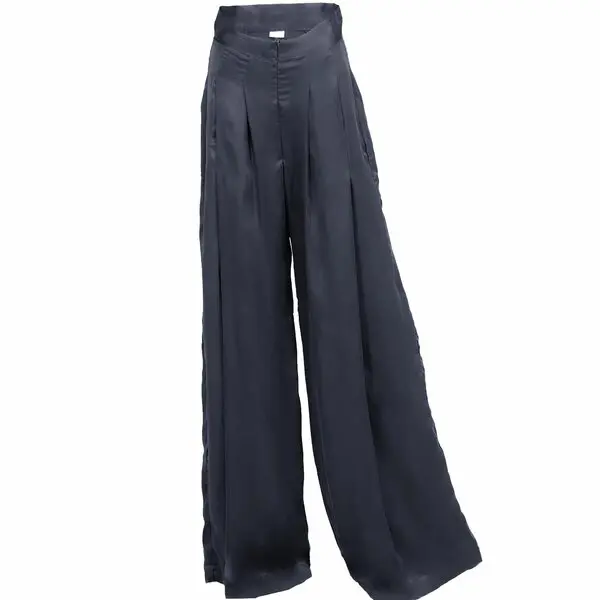 CEVA CU DICHIS High Waist Trousers Vegan Silk - Black
