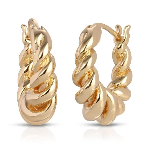 LEEADA JEWELRY Flora Hoops - Gold