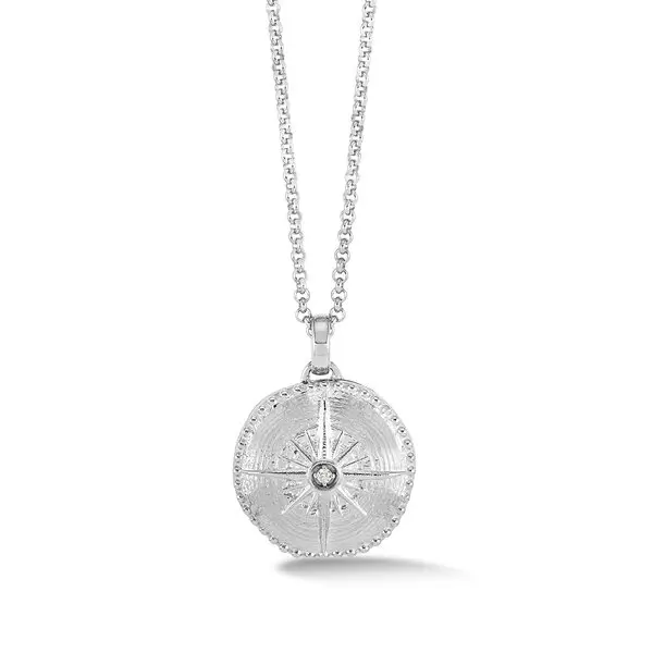 DOWER & HALL True North Diamond Locket Sterling - Silver