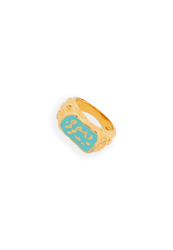 LAVANI JEWELS Turquoise Magma Ring - Blue