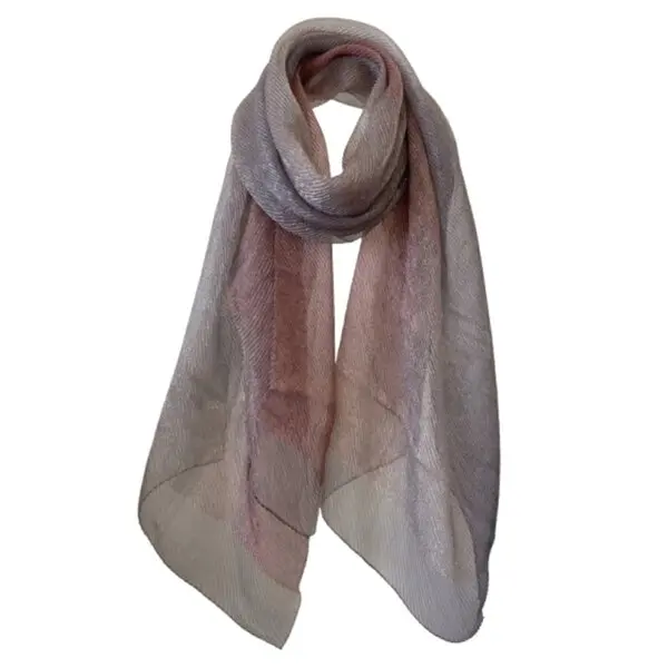 Saachi Silk Glitter Ombre Scarf - Blue