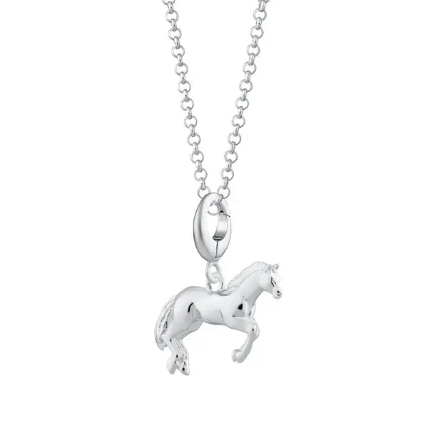 LILY CHARMED Sterling Horse Charm Necklace - Silver