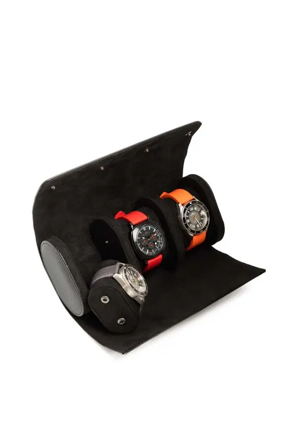 KENNETT WATCHES & ACCESSORIES Leather Watch Roll - Black