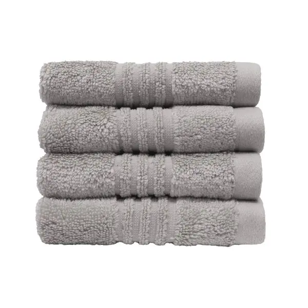 Misona Ultra Soft Bamboo Face Cloth Set Grey - Silver