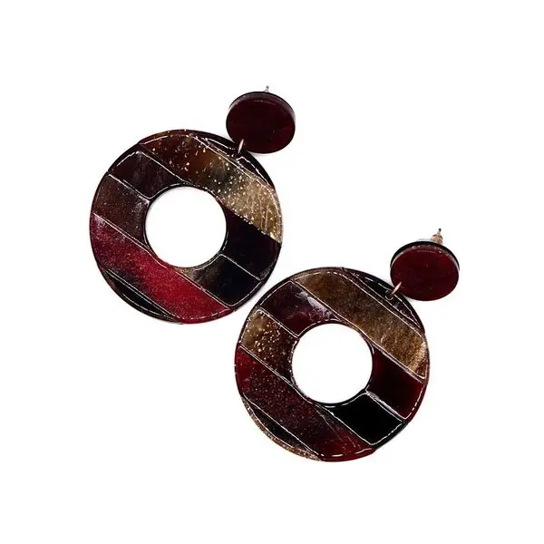 Fairchild Baldwin Bea Earring Tortoise Summer - Red