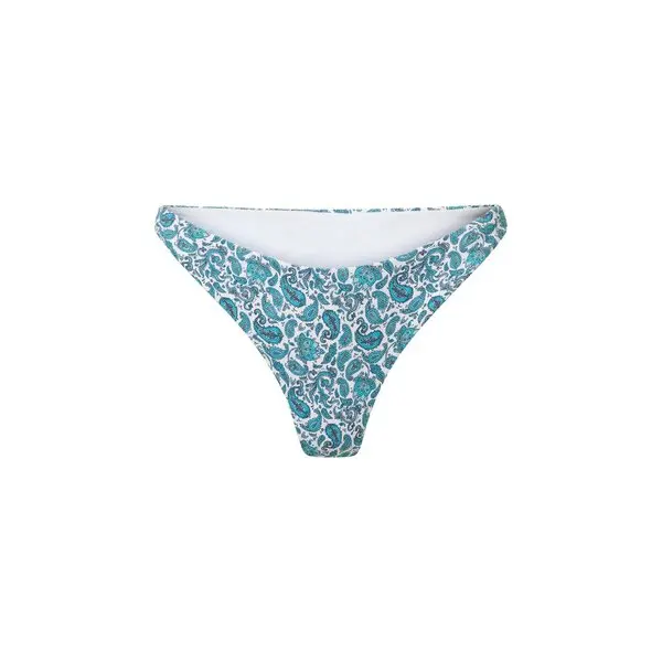 AQVA SWIMWEAR Print Turqueta Bikini Bottom - Blue