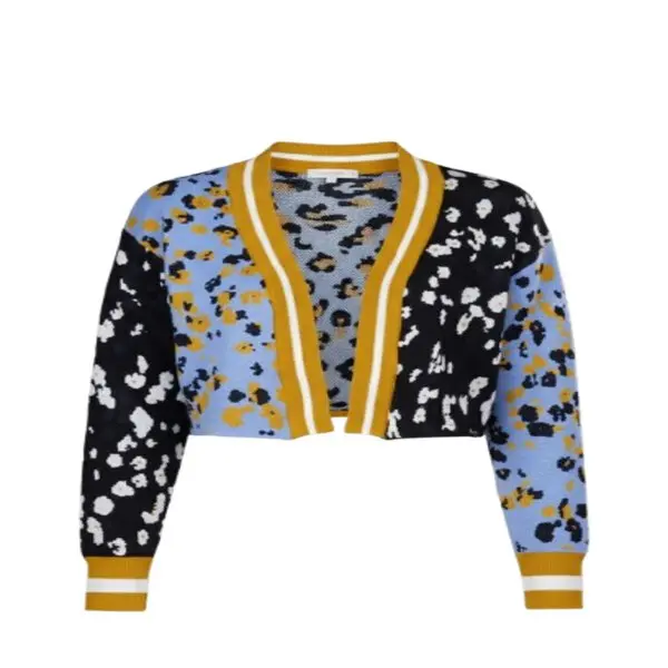 Saachi Floral Print Cropped Cardigan