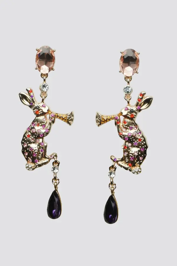 Natalia Petruch Mystic Rabbit Earrings - Yellow