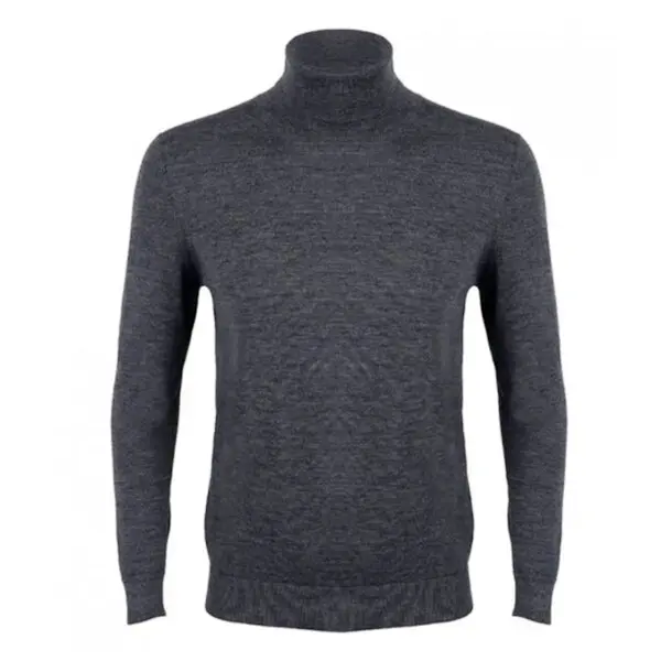 DAVID WEJ Harry Wool Roll Neck Jumper - Grey
