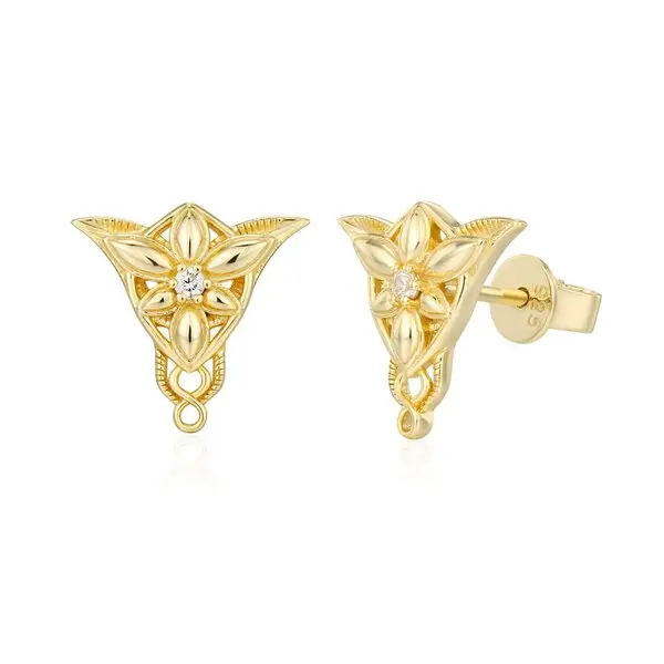 AZURA JEWELRY NEW YORK Evenfall Star Stud Earrings Yellow Vermeil - Gold