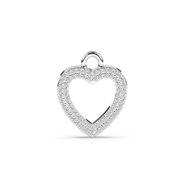 THE LINK BETWEEN Transformable Heart Charm In White Gold - Silver