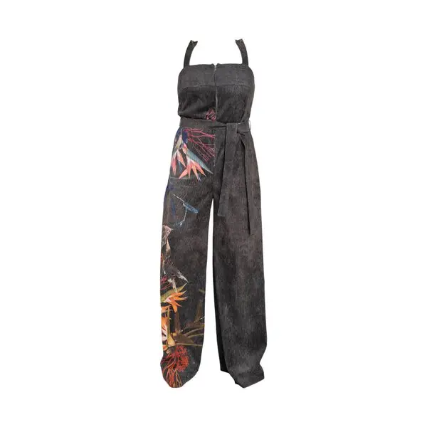 ARTISTA Beauty Washed Corduroy Jumpsuit - Black