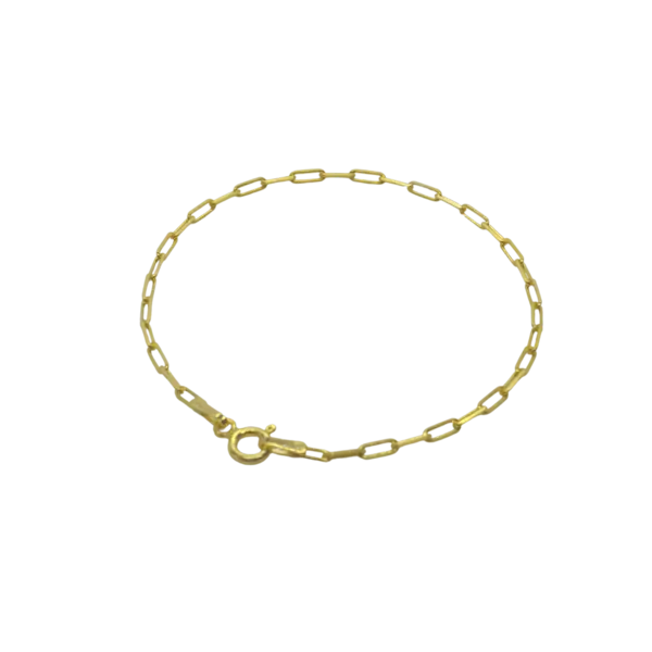 SPERO LONDON Rectangular Sterling Silver Chain Bracelet - Gold
