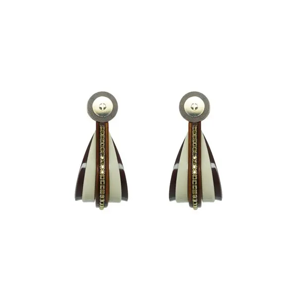 GISSA BICALHO Acrylic Handmade Earring Hoop Empire - Gold