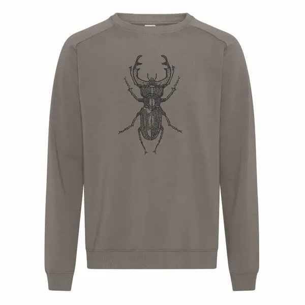 GROBUND The Organic Melvin Sweatshirt Stag Beetle - Brown