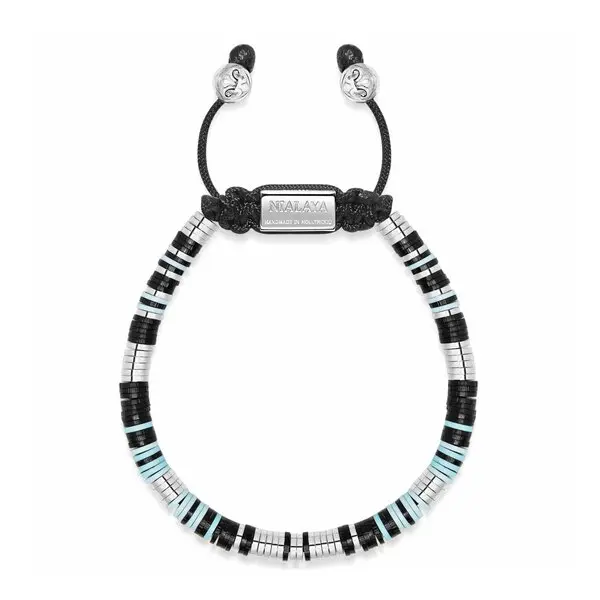NIALAYA JEWELRY Eclipse Disc Bracelet - Blue