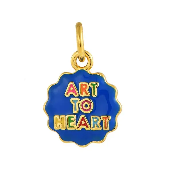 PINNOLE Gold Art To Heart Charm - Blue