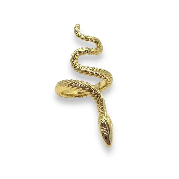 JAGGED HALO JEWELRY Serpent Ring - Gold