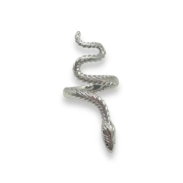 JAGGED HALO JEWELRY Serpent Ring - Silver