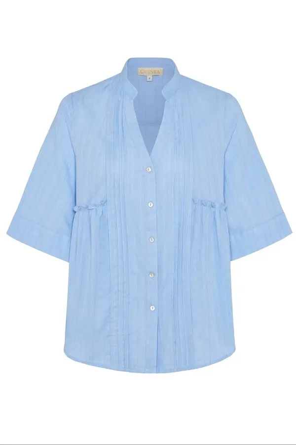 GUINEA Cornflower Cotton Top - Blue