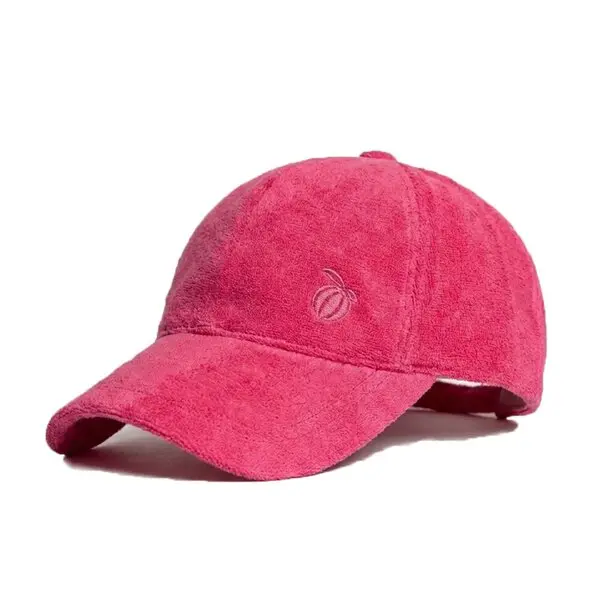 MAISON TANGERINE Terry Cotton Baseball Cap Raspberry - Pink