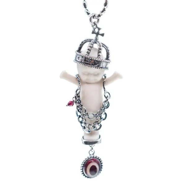 GEM KINGDOM Black / Silver Happy Baby Gem Baby White And Silver - Black/silver