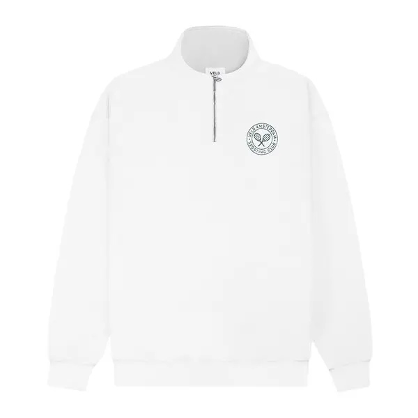 VELD Runyon Sporting Club Quarter-zip - White
