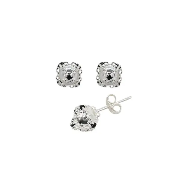 MHART Caged Orb Mini Stud - Silver