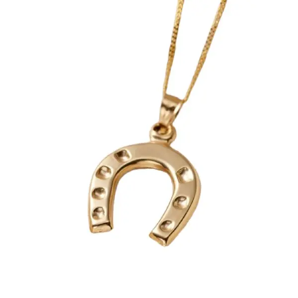 POSH TOTTY DESIGNS 9ct Horseshoe Pendant Necklace - Gold