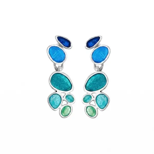 Joidart Dangling Silver-plated Earrings Gaudí Jewelry - Blue