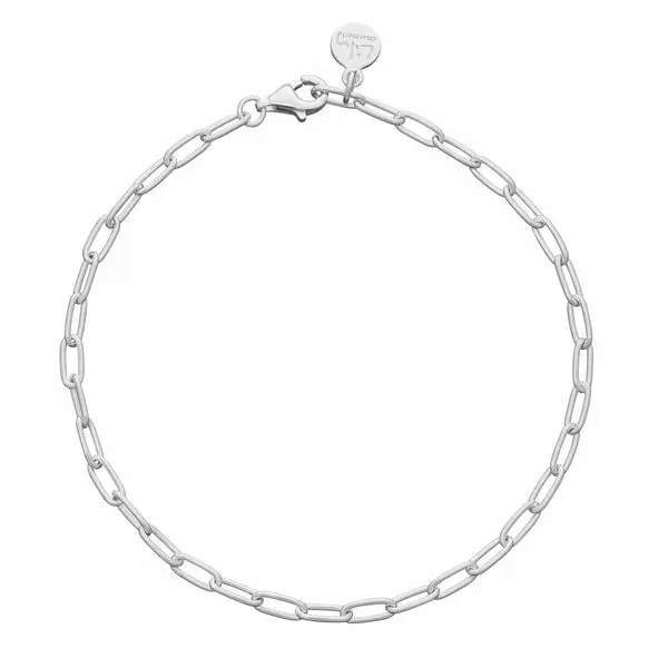 LILY CHARMED Sterling Oval Link Charm Bracelet Chain Bracelet - Silver