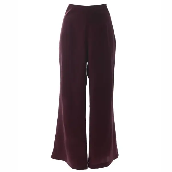 ROSES ARE RED Stepping Songs" Burgundy Silk Trousers - Red
