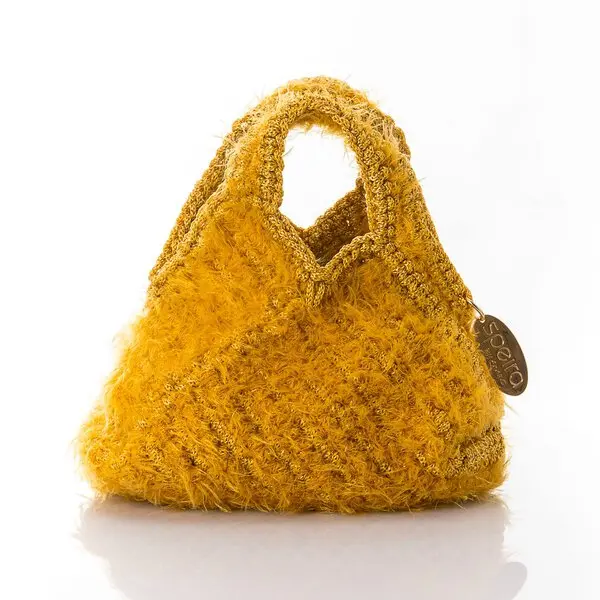 SPEIRA Mini Asymmetric Fuzzy Bag Gold - Yellow