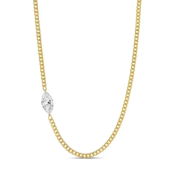 SHYMI Offset Marquise Cuban Necklace