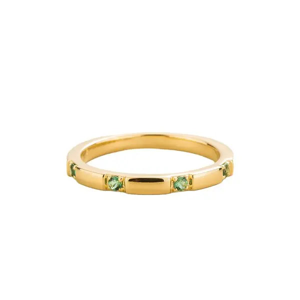 JUVETTI  Green / Gold Balans Ring In Emerald