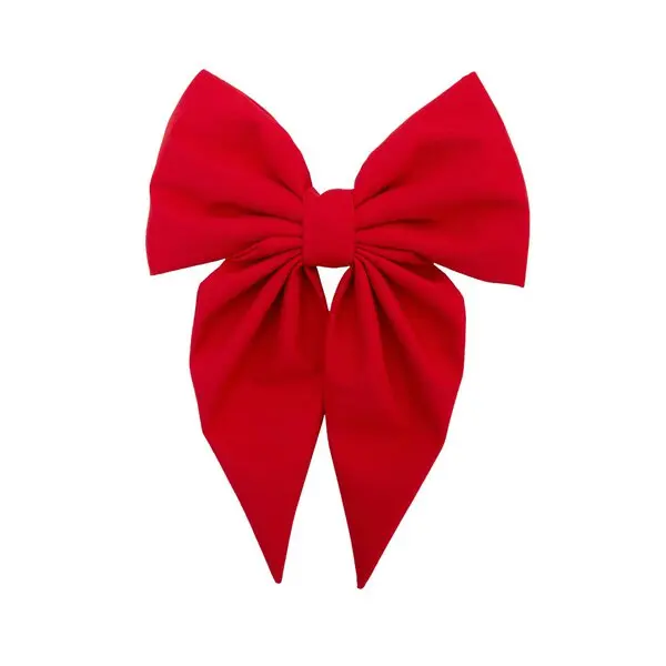 RAINSISTERS Hair Bow Clip: Poppy - Red