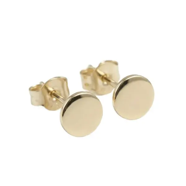 MELT'M JEWELRY Tiny Filled Studs, Second Hole Earrings - Gold