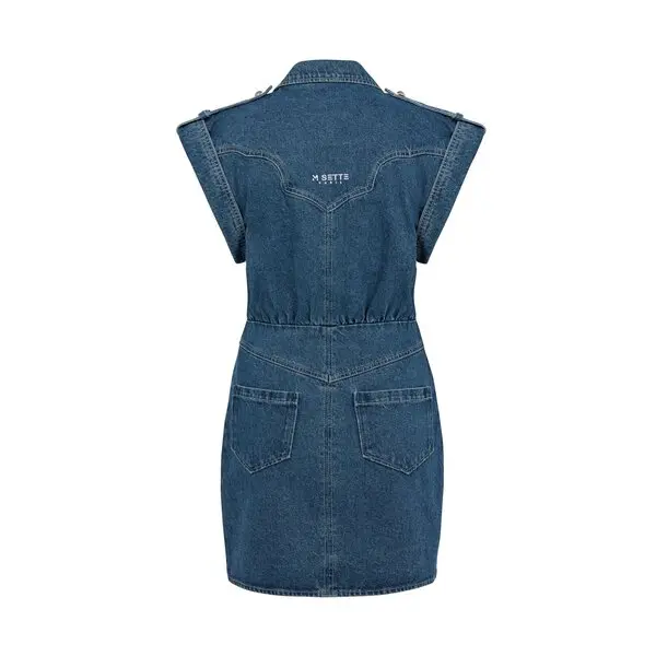 M SETTE PARIS Solènne Denim Jacket Dress - Blue