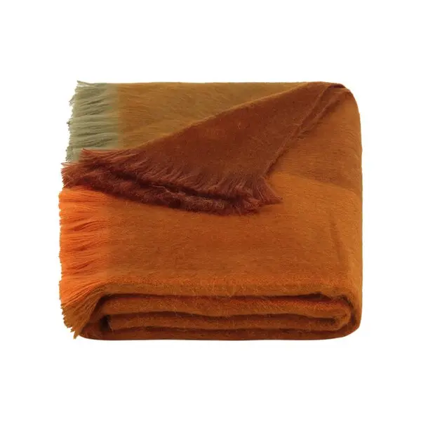 ALPACA LOCA Scarf/shawl Striped Cinnamon, Terracotta, Alpaca Wool - Brown