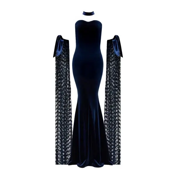 NUR KARAATA Hall Of Mirrors Gown