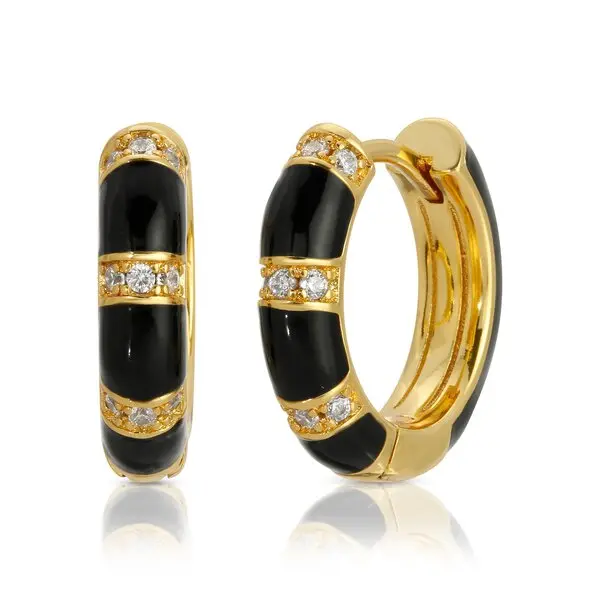 LEEADA JEWELRY Lamill Huggies - Black